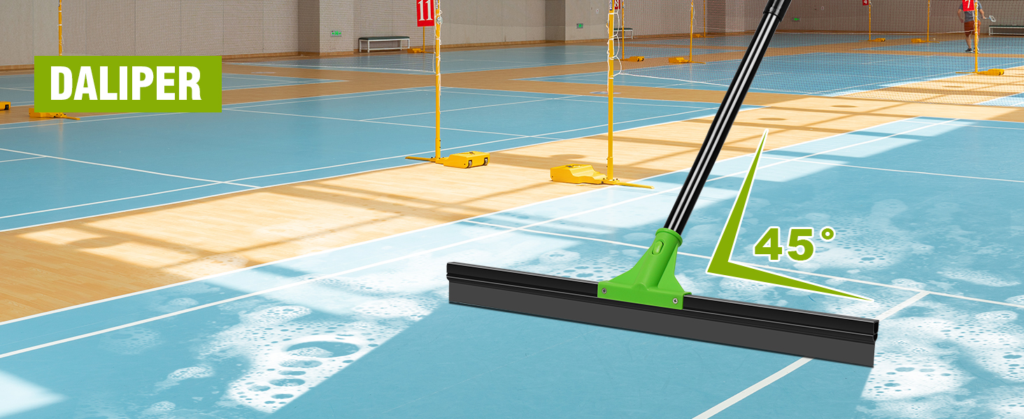 Amazon.com: DALIPER Rubber Floor Squeegee with 24” Heavy Duty Silicone Rubber Scraper Head and ...