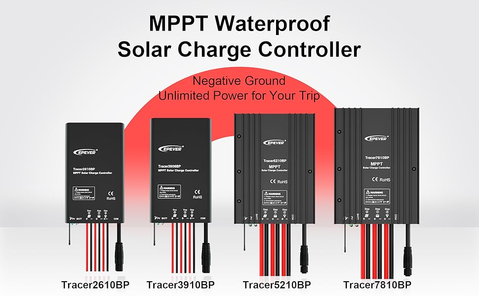 Amazon.com : EPEVER IP68 Waterproof 20A MPPT Solar Charge Controller 12V 24V Auto, Solar Panel ...