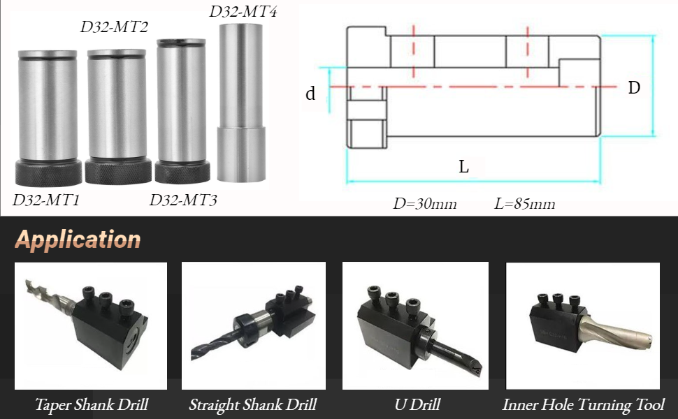 Marhynchus Tool Holder Bushing, High Quality Steel CNC Lathe Tool 40Cr CNC Lathe Milling Socket ...