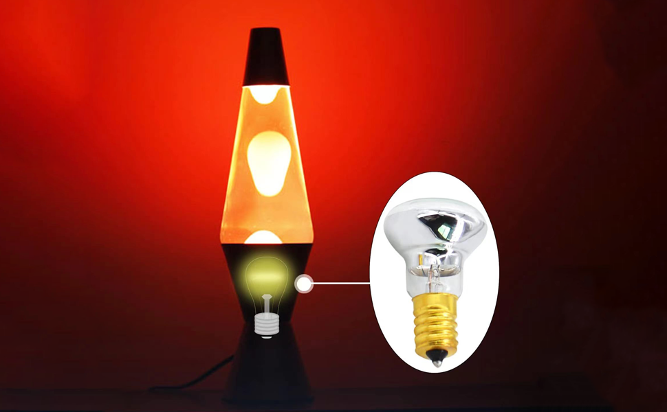 4 Pack Lava Lamp Replacement Bulb R39 E17 30W 120V Reflector Bulbs,Glitter Lamps,Incandescent ...