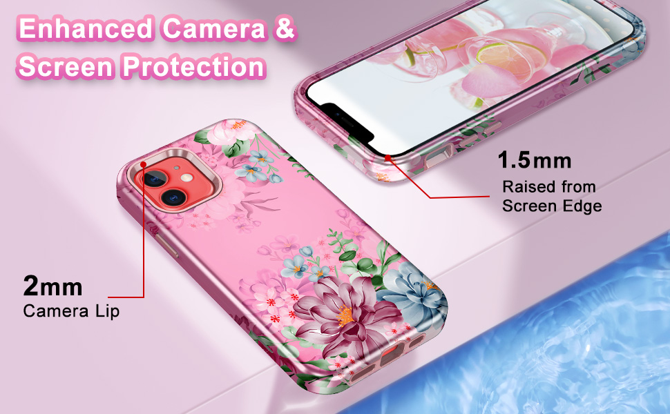 Amazon.com: Btscase for iPhone 12 Case/iPhone 12 Pro Case, Heavy Duty Three Layer Marble ...