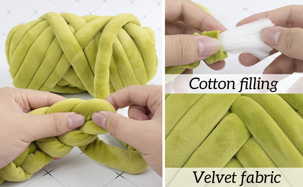 Amazon.com: LEREATI Thick Chunky Yarn for Arm Knitting Jumbo Tube Yarn Soft Chunky Knit Blanket ...