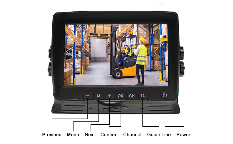 Amazon.com: CAIVIDEO 7-inch Forklift Wireless Backup Camera with ...