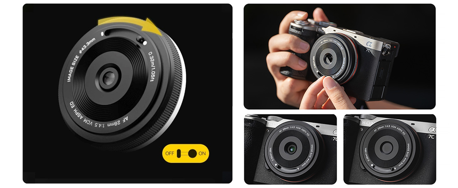 Amazon | VILTROX AF 28mm F4.5 FE 超薄型広角レンズ Eマウント フルサイズ対応 ソニーEマウントカメラ用 小型軽量 自撮り/旅行/ストリート/ポートレート ...