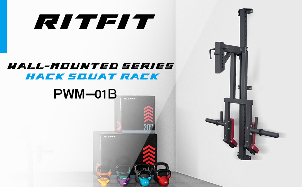Amazon.com: RitFit Multi-function Wall-mounted Rack Set with Dip & Knee Raise Station or Hack ...