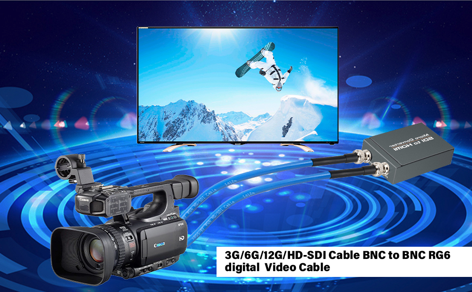 Amazon.com: XRDS -RF 12G SDI Cable 50FT, SDI Video Cable 3G/6G/12G 75ohm BNC Cable Supports HD ...