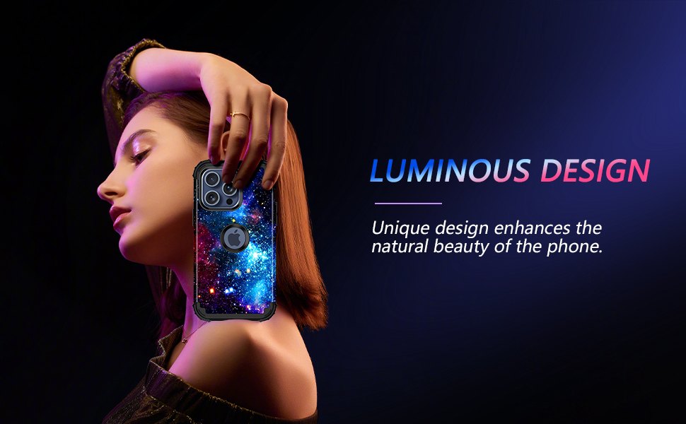 Amazon.com: Miqala Compatible with iPhone 15 Pro Case,Glow in The Dark Three Layer Heavy Duty ...