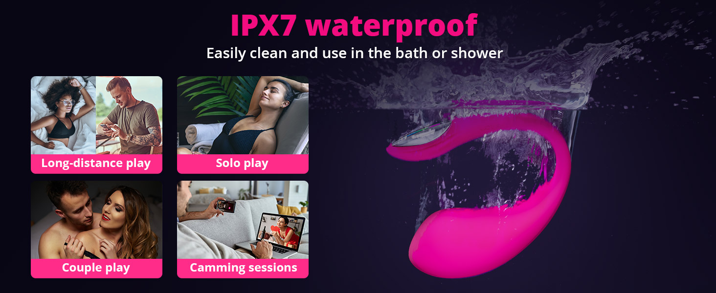 LOVENSE Lush 4 Remote Control G-spot Egg Vibrator with Vibrant LED Light Tail, Couples Sex Toys ...