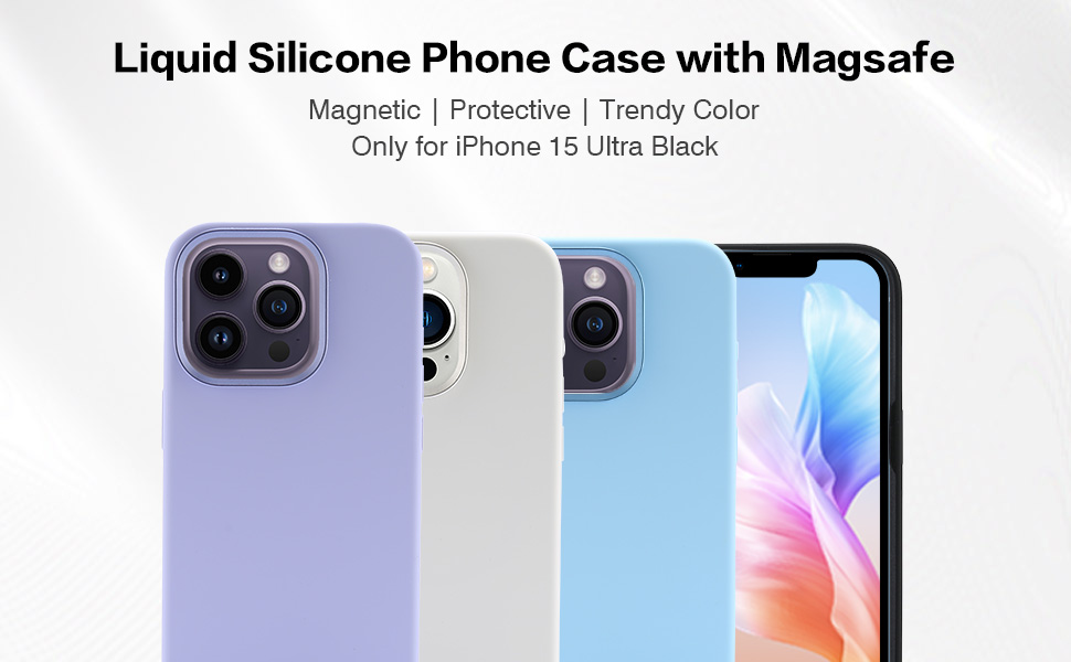 Amazon.com: Zoof Liquid Silicone Case for iPhone 15 Pro Max (6.7 inch) Silicone Magnetic Phone ...