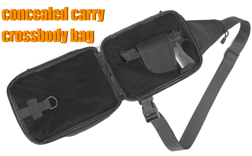 Amazon.com | VTACOUTV Concealed Carry Sling Bag for Men, Small Gun Backpack Chest Daypack EDC ...