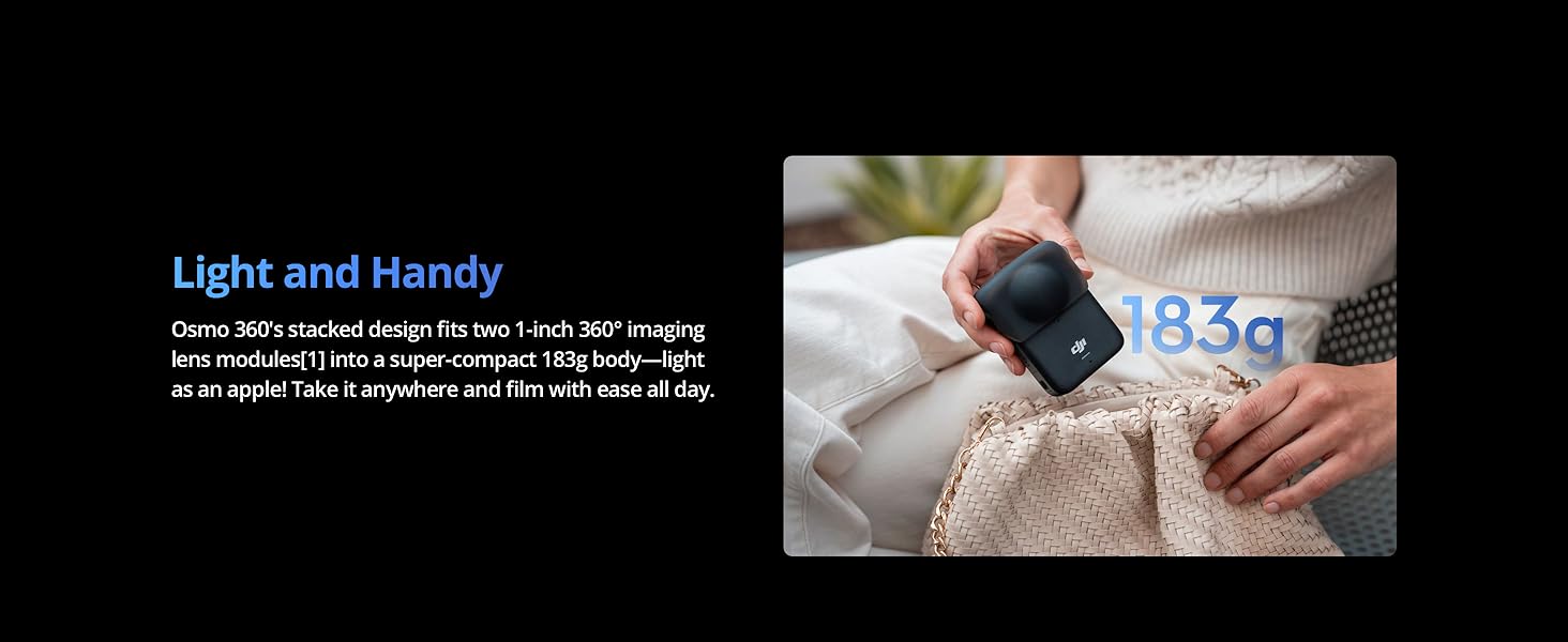 DJI Osmo 360 Standard Combo, 360 Camera With 1-Inch 360° Imaging, Native 8K 360° Video, 4K ...