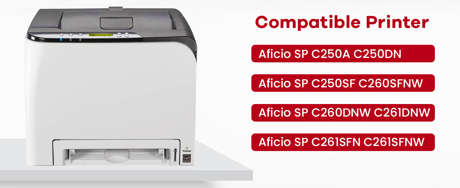 Amazon.com: SP C250 Black Toner Cartridge 407539 Replacement for Ricoh SP C250dn Toner Cartridge ...