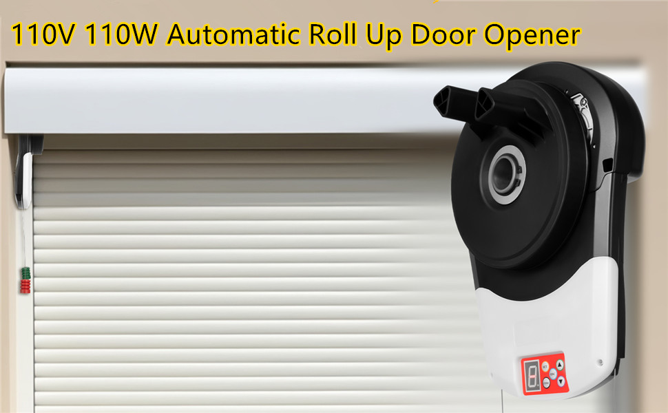 Automatic Roll Up Door Opener, 110V 110W Commercial Garage Electric Roller Shutter Door Opener ...