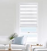 Amazon.com: Changshade Custom Size Zebra Roller Shades, Blackout(85%) Dual Layer Roller Blinds ...