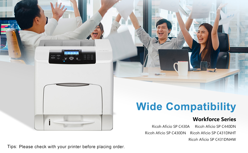 Amazon.com: Msudoku Compatible SP C430A C440DN Toner Cartridge 4 Pack Replacement for Ricoh ...