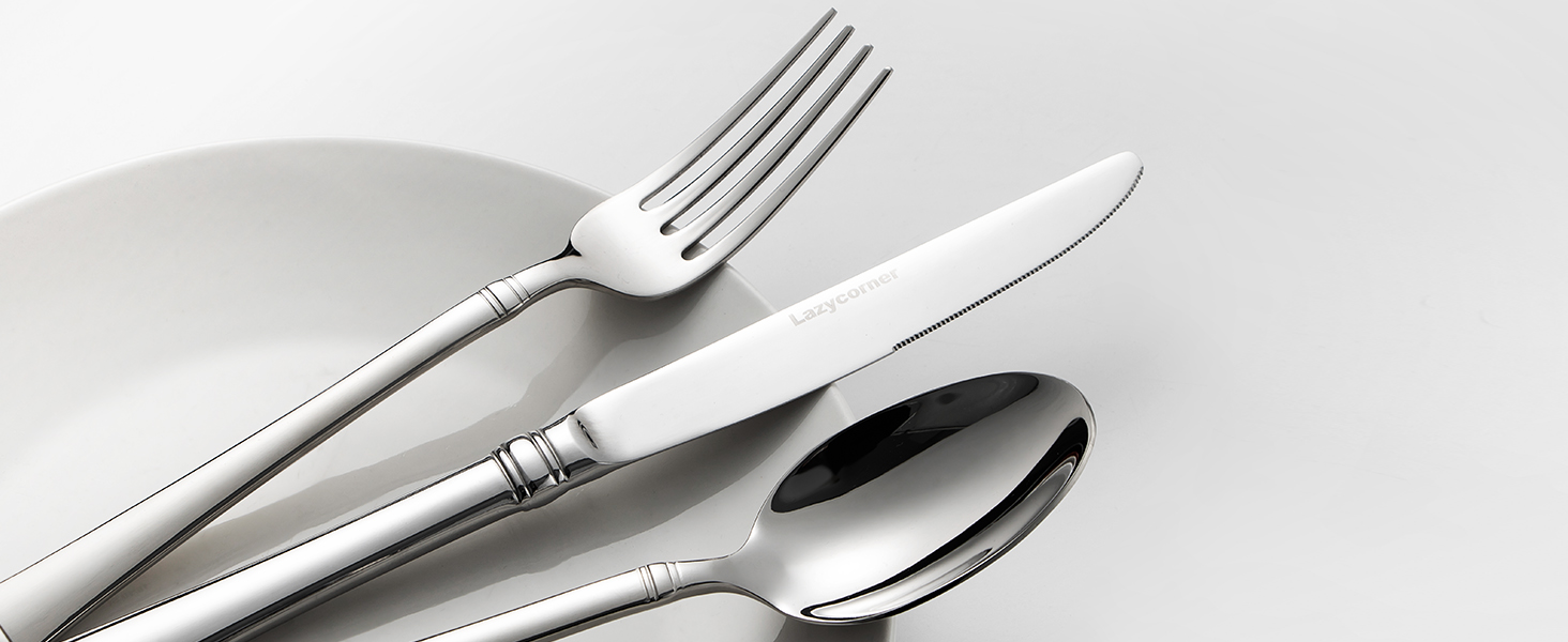 Amazon.com | Silverware Set Service for 12, 18/10 Stainless Steel, 65 Piece Set, Flatware ...