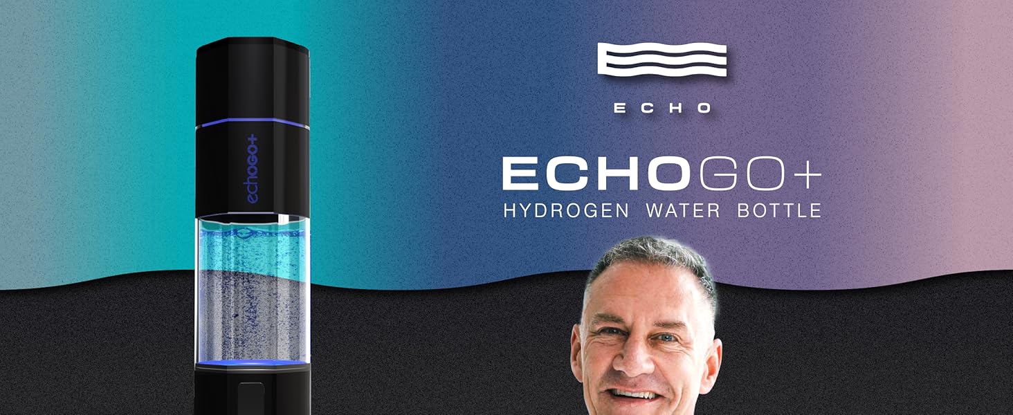 Amazon.com: Echo Go+ Hydrogen Water Bottle - Water Ionizer Up to 4.5PPM - SPE & PEM Hydrogen ...