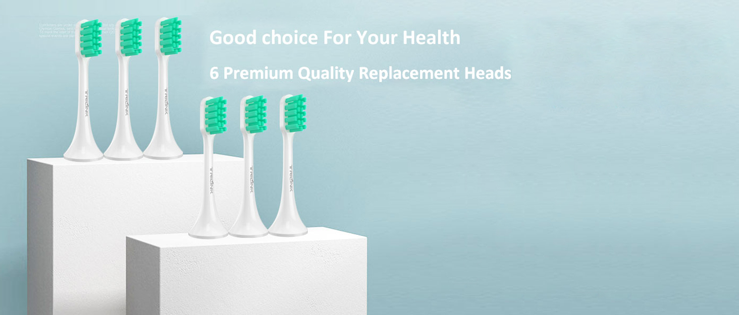 Amazon.com : Replacement Toothbrush Heads Compatible with Xiaomi Mijia/Mi Home T300 T500 T700 ...