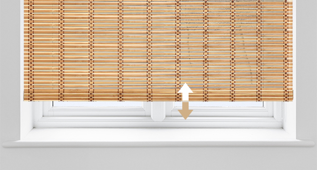 Amazon.com: SEEYE Cordless Bamboo Blinds Shades, Light Filtering Bamboo ...