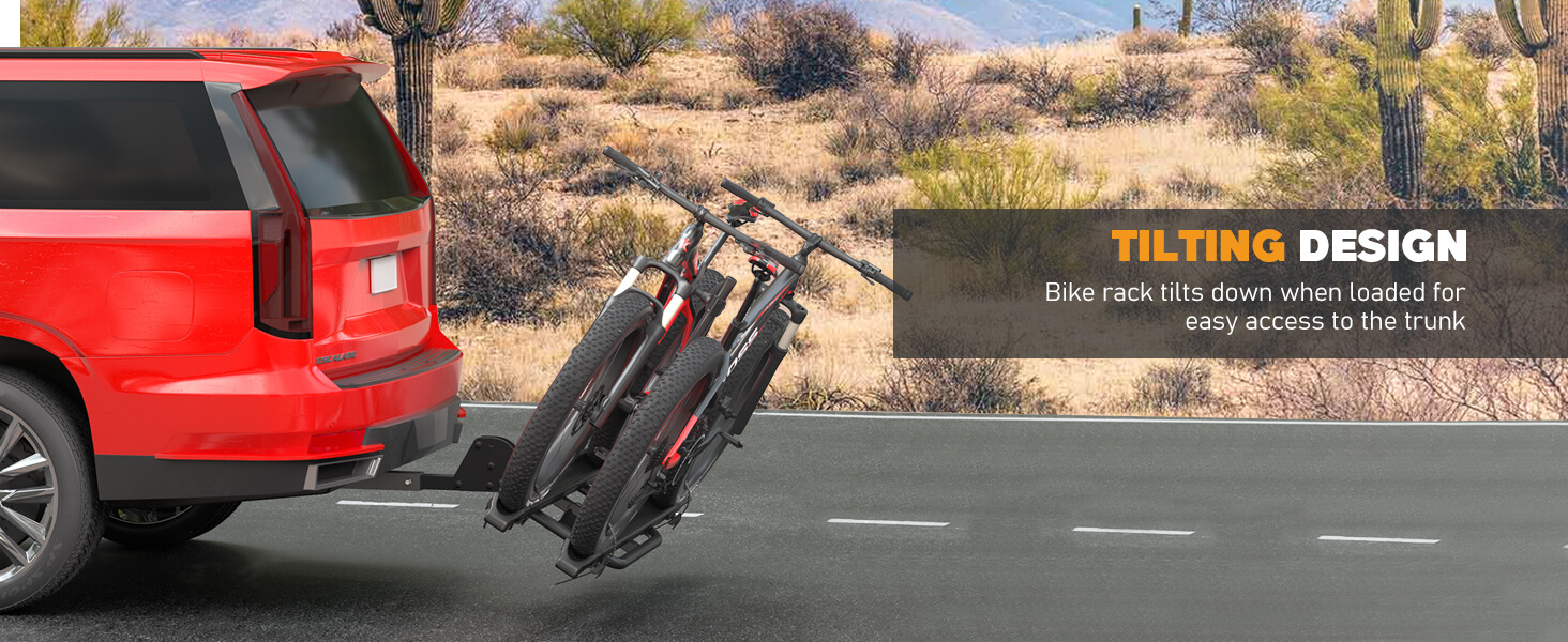 Amazon.com: HOPE YOU READY 2 Bike Rack with Ramp, 2" Hitch Mounted Heavy Duty : Sports & Outdoors