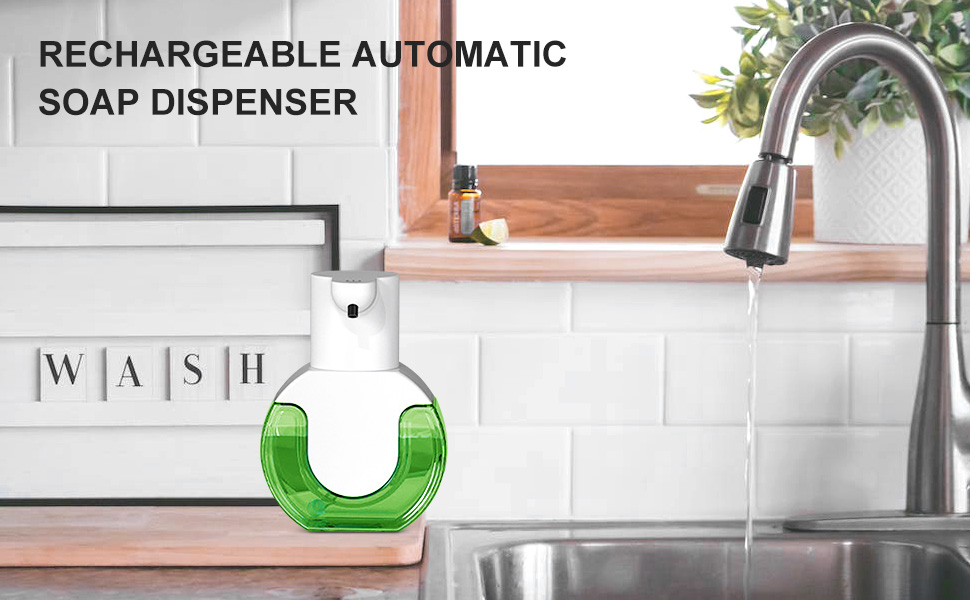 Amazon.com: GuDoQi Automatic Foaming Soap Dispenser, 4-Level Adjustable Foam Volume, 14.2oz ...