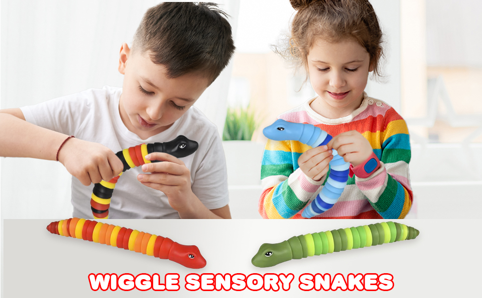 Amazon.com: ArtCreativity Sensory Fidget Snakes for Kids, Set of 4 ...