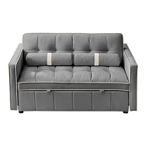 Amazon.com: Convertible Sofa Bed,55" Sleeper Bed Modern Velvet Loveseat Futon Sofa Couch with ...