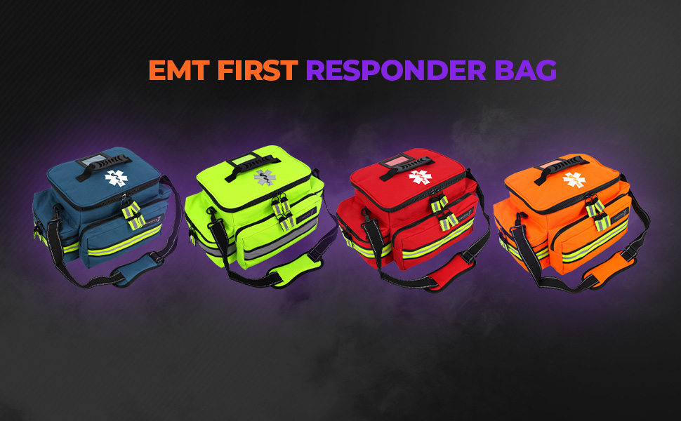 Amazon.com: Lightning X Medium First Responder EMT Bag | LXMB25 | w/Reflective, Shoulder Strap ...