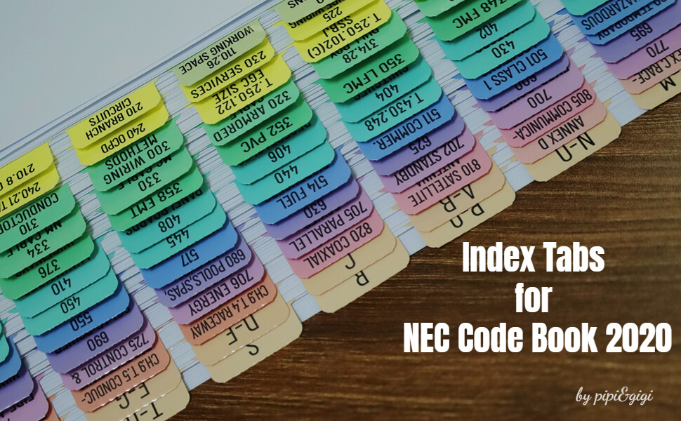 Amazon.com : NEC Tabs, Color Coded 2020 National Electrical Code Book Index Tabs for NFPA 70 ...