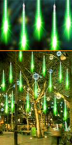 Number-one Meteor Shower Lights, LED Falling Rain Lights 30cm 8 Tube ...