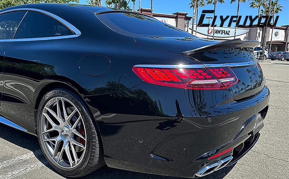 Amazon.com: Real Carbon Fiber Rear Trunk Spoiler Wing for Mercedes S-Class W217 C217 2-Door ...