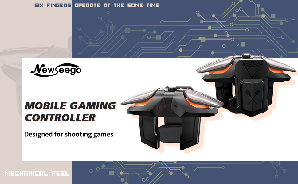 Amazon.com: Newseego for Mobile Game Controller, Sensitive Mobile Gaming Trigger Shooter with ...