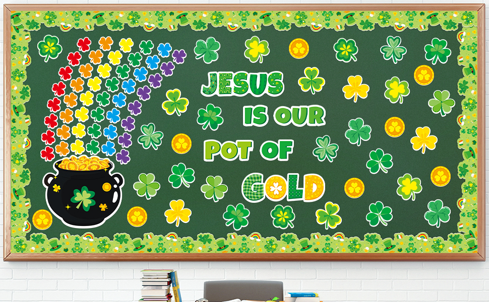 Amazon.com: 131 Pcs St. Patrick's Day Bulletin Board Decoration ...