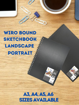 Brustro Artists Sketch Book Wiro Bound A5 Size, Landscape, 116 Pages,160 GSM (Acid Free ...
