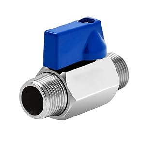 Amazon.com: Beduan 1/2" Mini Ball Valve, 316 Stainless Steel Female x Male NPT Thread Shut-Off ...