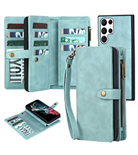 Amazon.com: TwoHead for Samsung Galaxy S25 Wallet Case with Card Holder, Detachable Magnetic ...