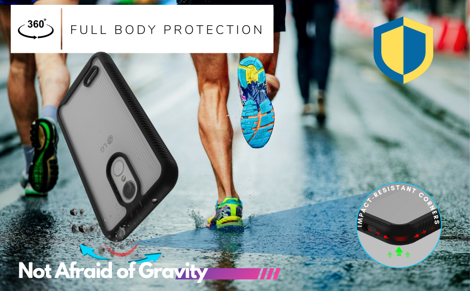 Amazon.com: CBUS Heavy-Duty Phone Case with Built-in Screen Protector Cover for LG Aristo 3/2/2 ...