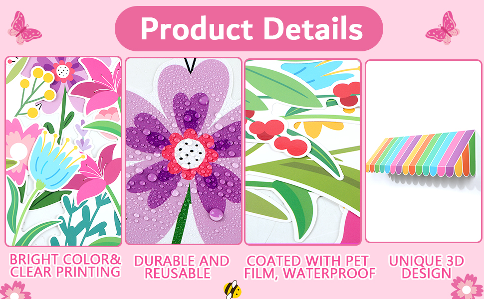 Amazon.com : Spring Theme Flower Bulletin Board Classroom Decorations ...