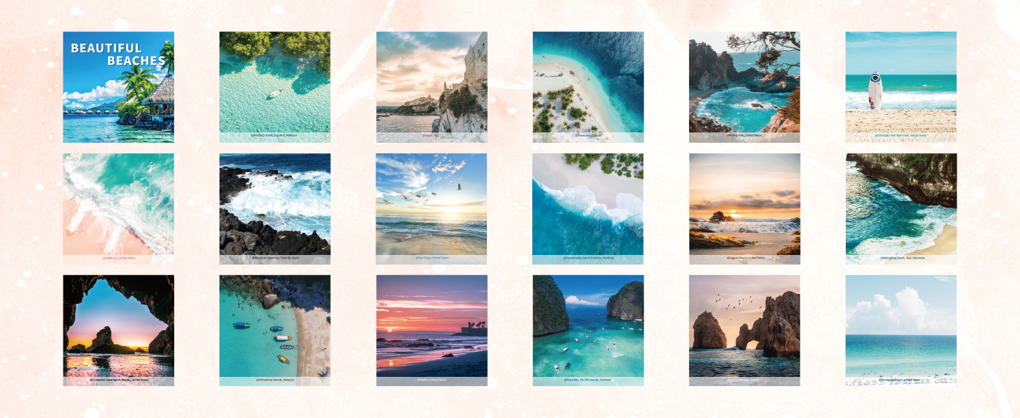 Amazon.com: Ospelelf Wall Calendar 2025-2026 Spiral 12'' x 12'' Beach Calendar 2025 Monthly Wall ...