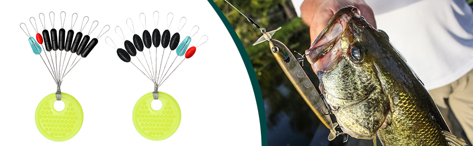 540 Stücke/60 Sätze Gummistopper Angeln 7 In 2 Gummistopper Angeln, Angeln, Gummistopper, Posen ...