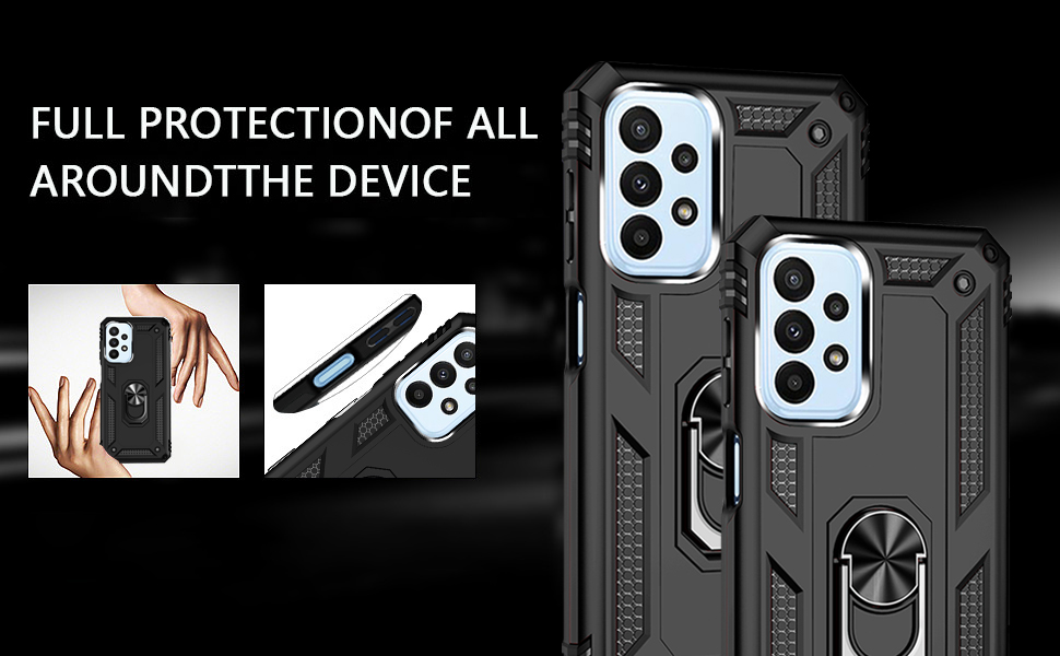 Yiakeng for Samsung A23 5G Phone Case : Screen Protector Silicone Shockproof Military Grade ...