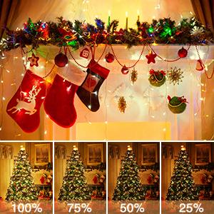 Ollny Outdoor Christmas String Lights 800LED/262FT with Remote ...