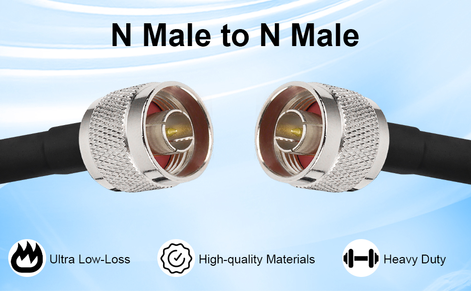 Amazon.com: XRDS -RF N Male to N Male Coax Extension Cable 2FT, Type N RG58 50 Ohm Pure Copper ...