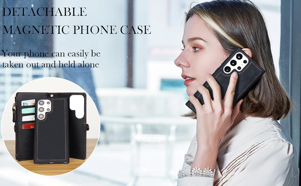 Amazon.com: DKDKSIP for Samsung Galaxy S24 Ultra Wallet Case for Women, [Wireless Charging ...