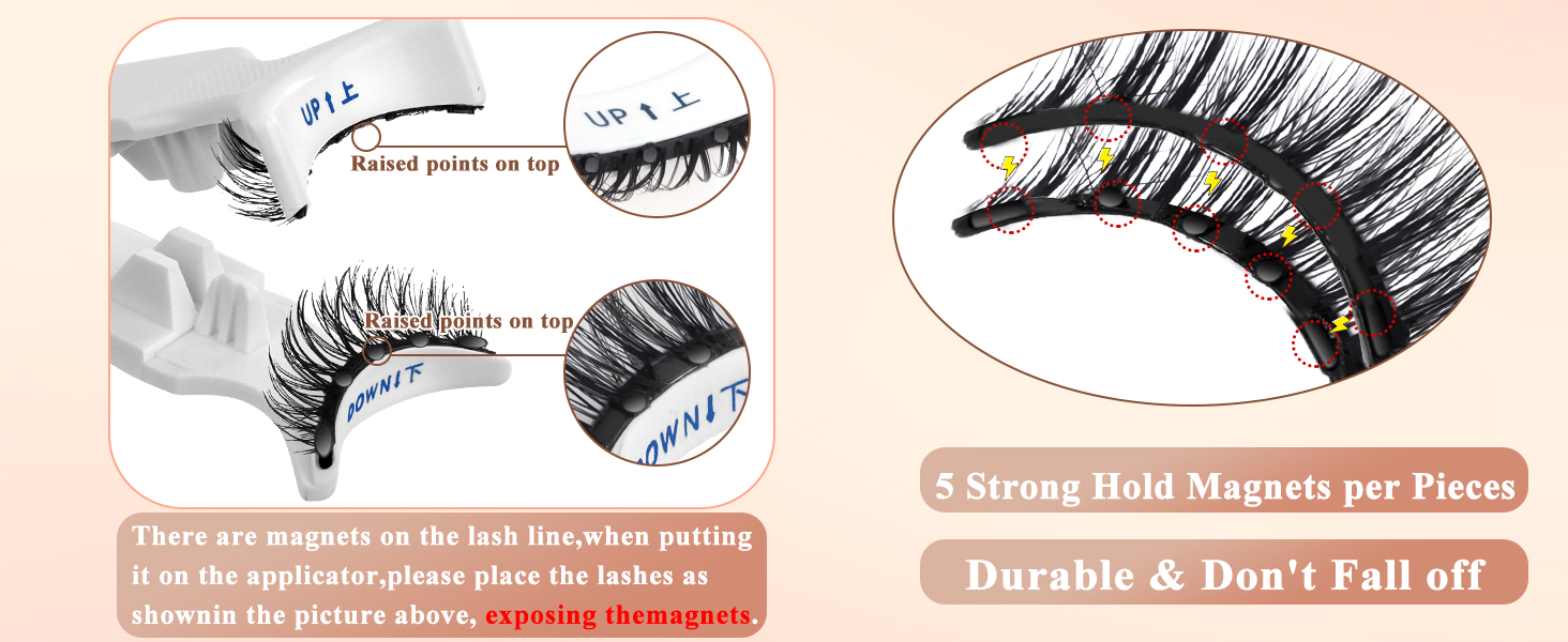 Onewly Magnetic Eyelashes - 2 Pairs False Eyelashes No Glue and Eyeliner Needed - Magnetic ...