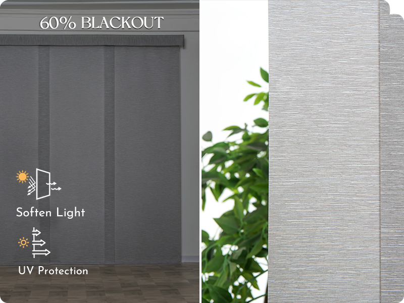 Amazon.com: Graywind Manual Sliding Panels Light Filtering Privacy Panel Track Blinds Wand ...