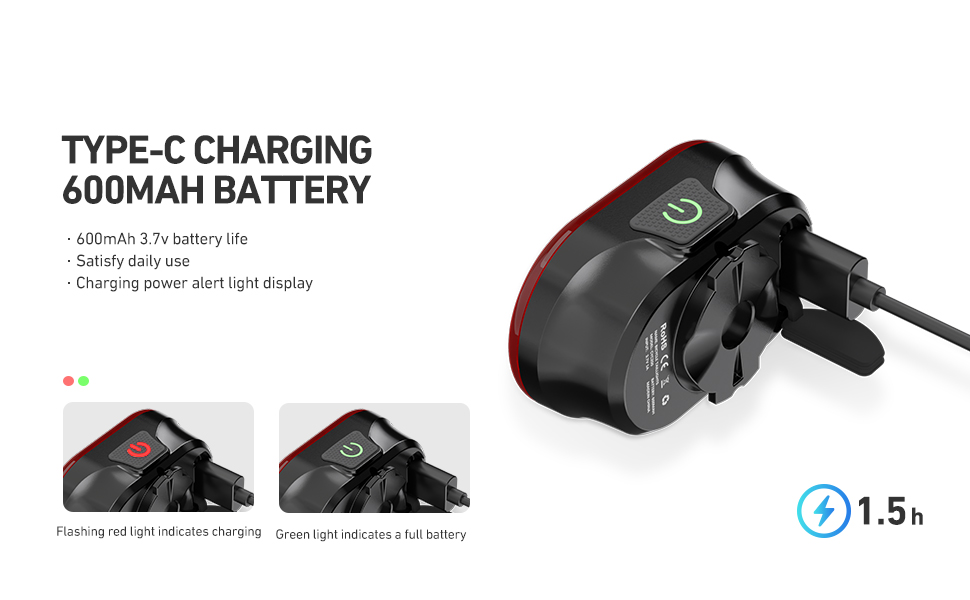 CYCLAMI Smart Bike Lights Set, Smart Headlight and Tail Light, 11+20 Modes Brake Sensing Bicycle ...