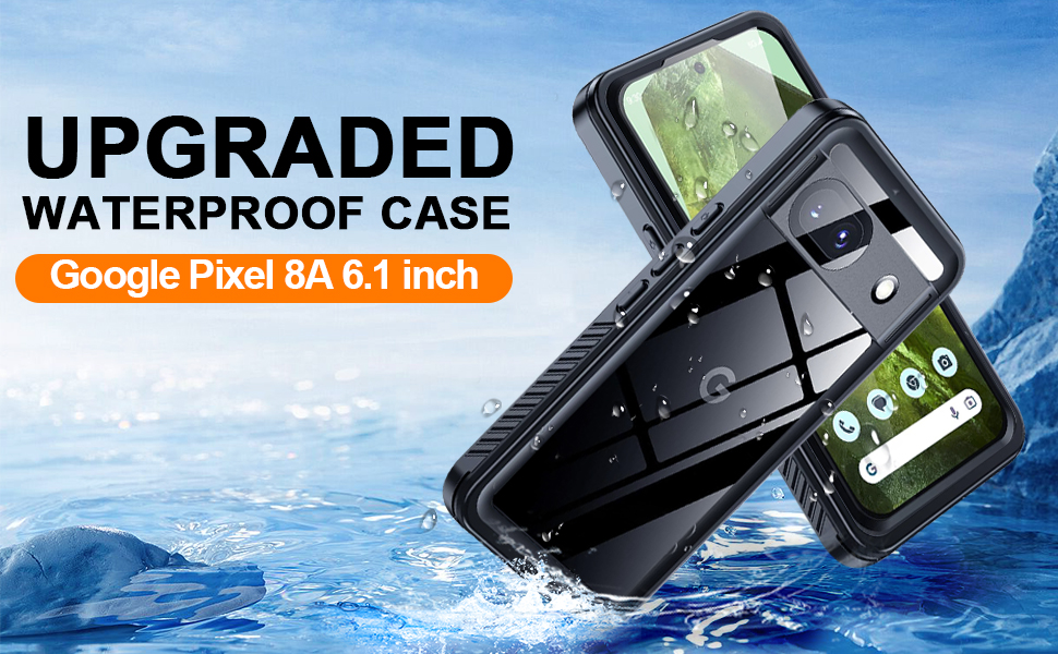 Amazon.com: Hualele Pixel 8a Case Waterproof, Built in Lens & Screen Protector Rugged Full Body ...