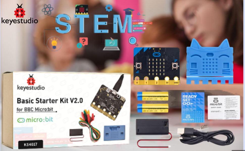 KEYESTUDIO Basic Starter Kit per BBC Micro bit V2.2, Programmazione ...