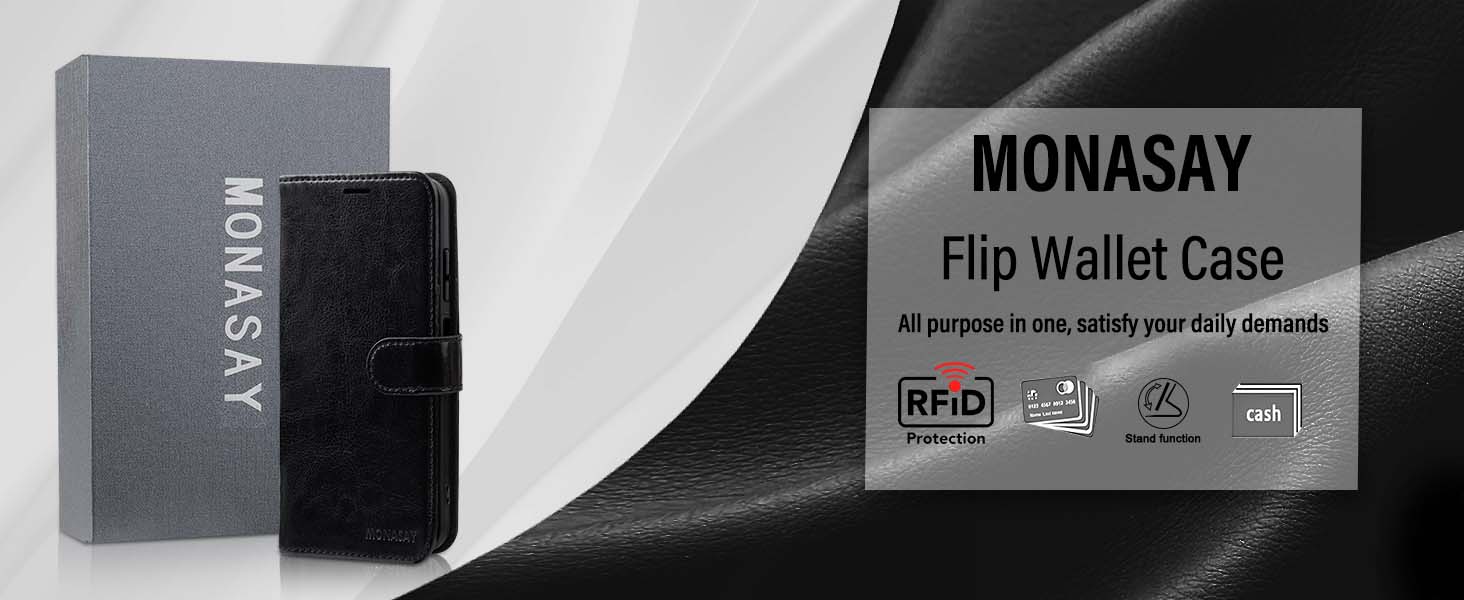 Amazon.com: MONASAY Wallet Case Compatible for Samsung Galaxy A15 5G, [Included Glass Screen ...